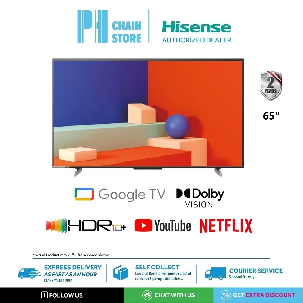 HISENSE 65" 75" 4K UHD Google TV A6500K Series 65A6500K / 75A6500K ...