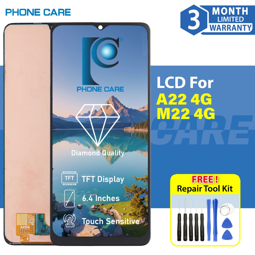 COMPATIBLE FOR SAMSUNG A22 4G / A225F / M22 4G / M225F TFT LCD TOUCH SCREEN DIGITIZER DISPLAY ...