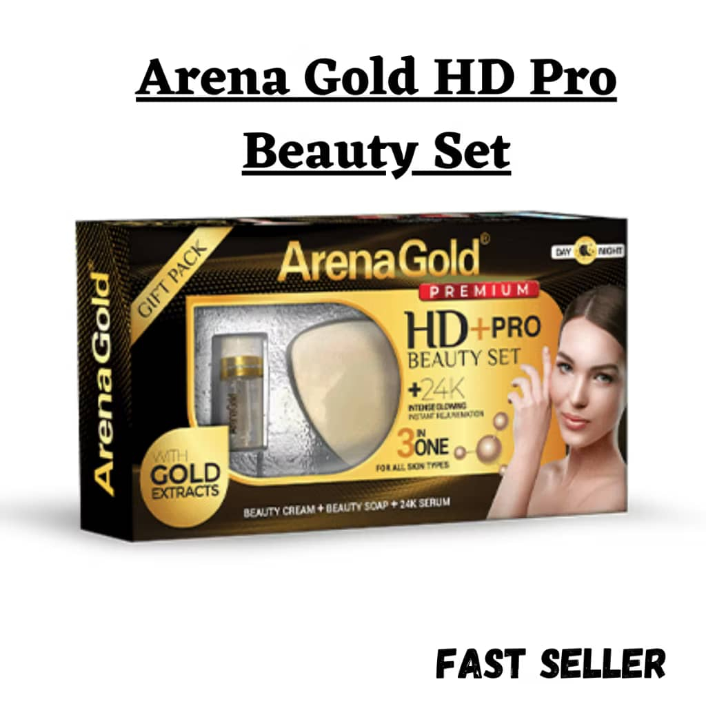 💯% Original, Arena Gold HD+ Pro 3 in 1 set Beauty cream + beauty soap ...