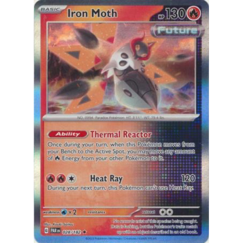 Pokémon TCG Iron Moth 028/182 Holo Rare | Shopee Malaysia