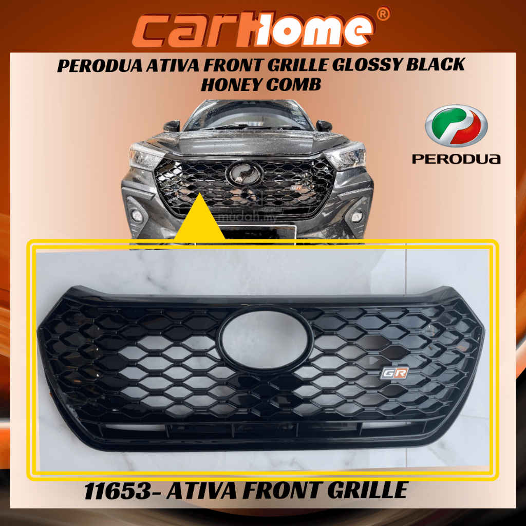 Perodua Axia Alza Ativa Myvi Facelift 2022 2023 2024 GR Front grill ...