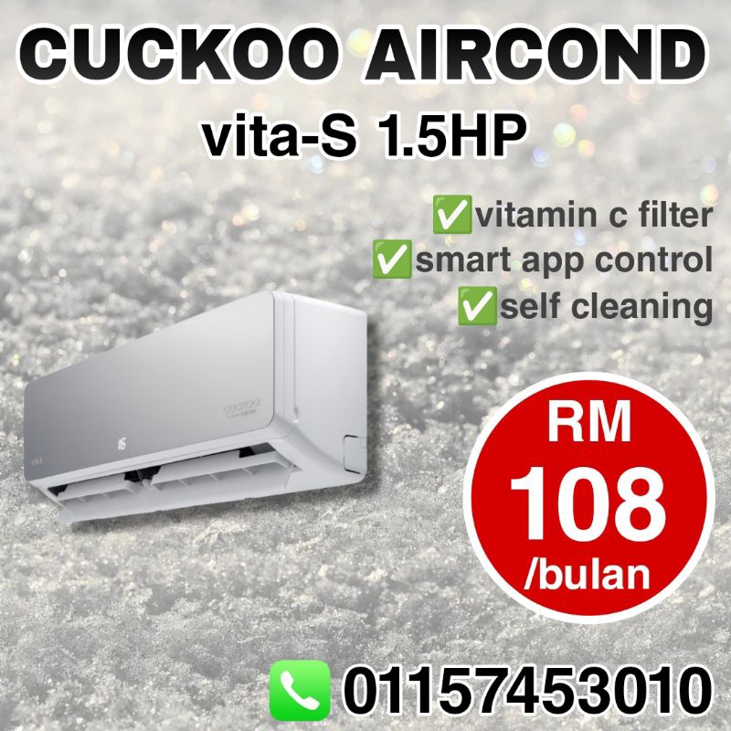 AIRCOND CUCKOO VITA-S 1.5HP | Shopee Malaysia