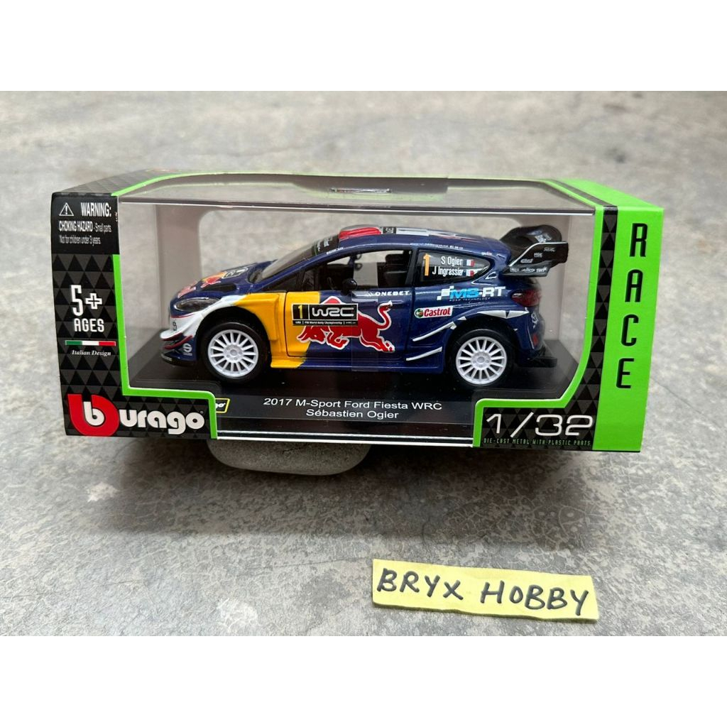 Burago Race Car 2017 Ford Fiesta M-Sport WRC Redbull No.1 Sebastien ...
