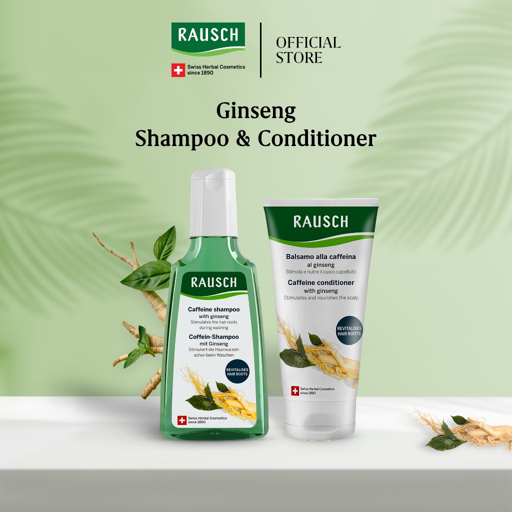 [Set Travel Size] RAUSCH Caffeine Collection with Ginseng For Hair Loss (Shampoo 40ml ...