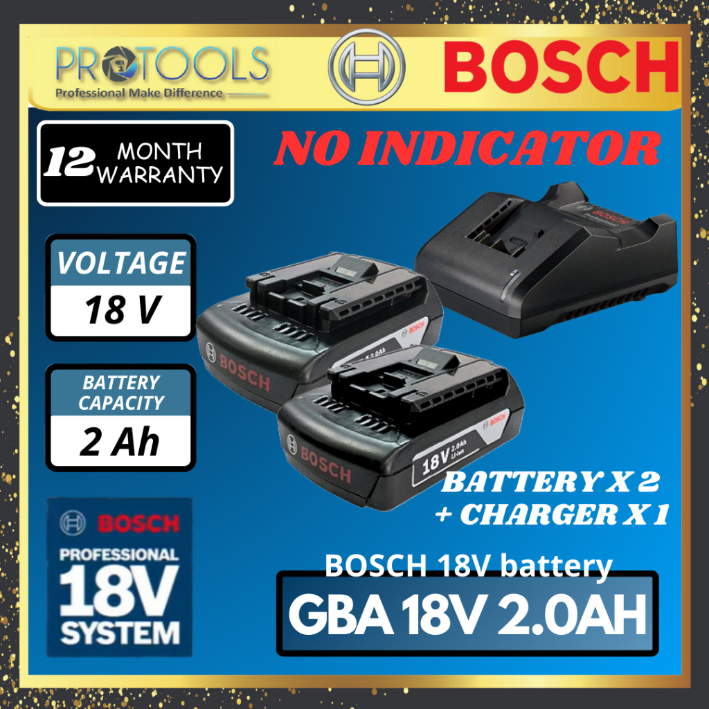 BOSCH 18V BATTERY GBA 18V 2.0Ah & CHARGER GAL18V-20 | PROFESSIONAL ...