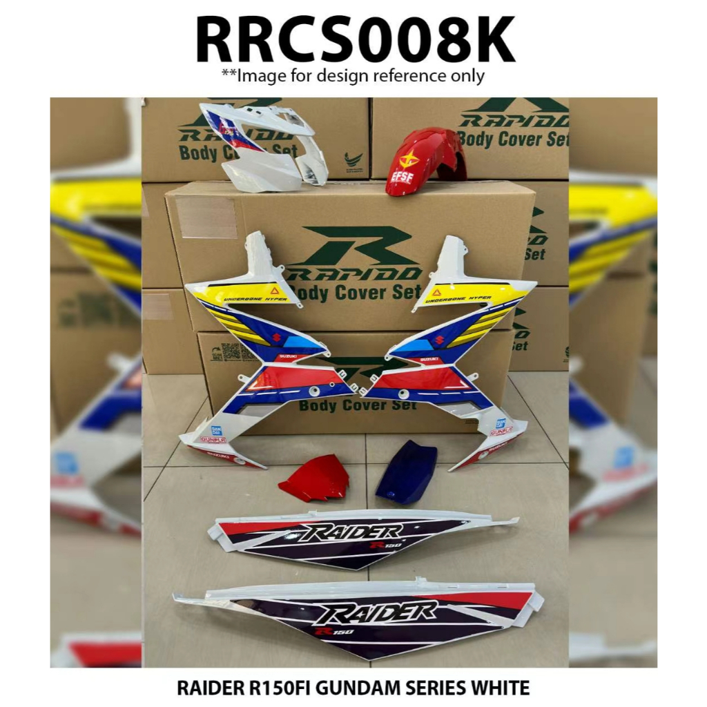 Cover Set Rapido Suzuki Raider R150Fi GUNDAM SERIES White R150 Fi ...