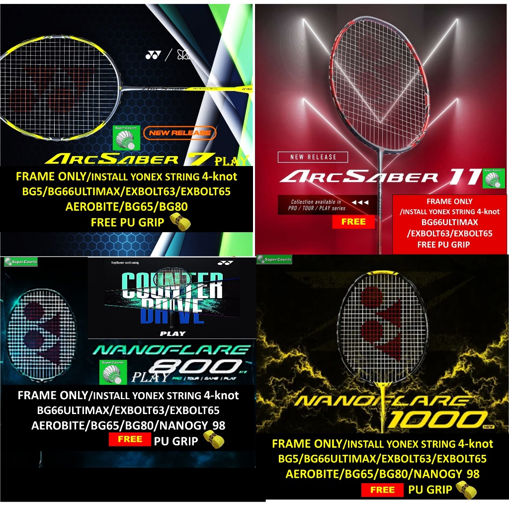【ORIGINAL】Yonex Arcsaber 7, Arcsaber 11, Nanoflare 800, Nanoflare 1000 Play series Badminton ...