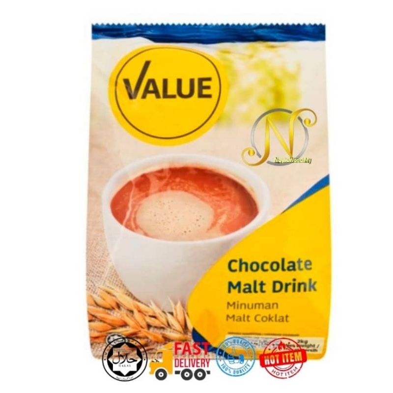 VALUE Chocolate Malt Drink | Minuman Malt Coklat COMBO 2KG x2. | Shopee ...