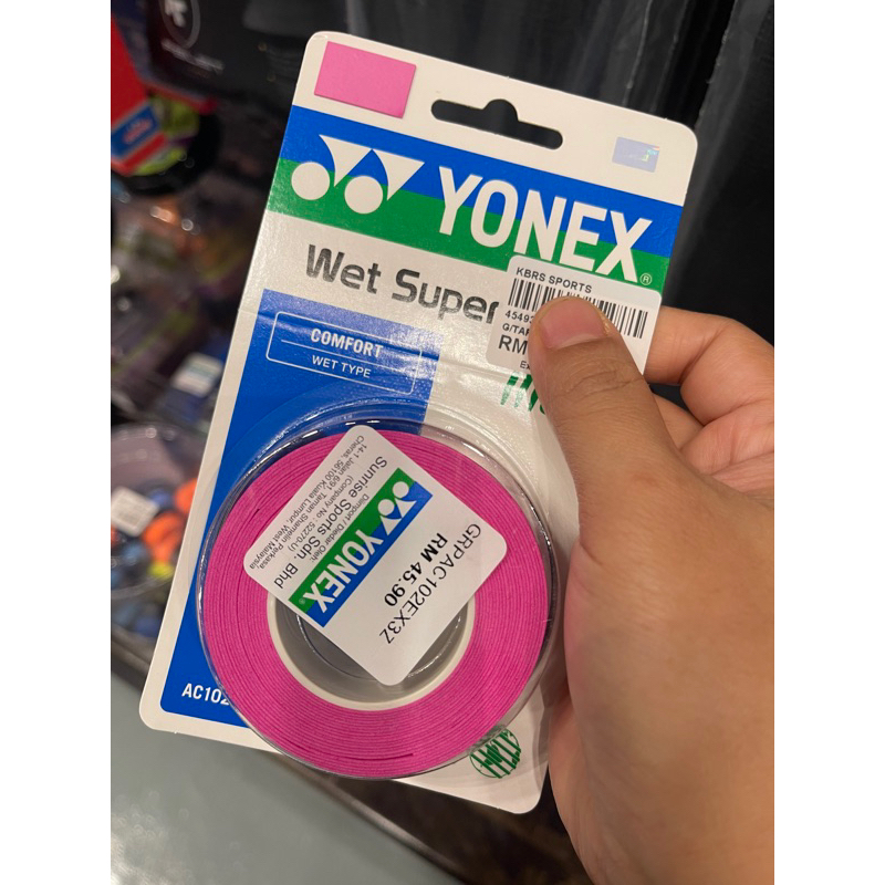 Yonex grip tape wet super grap type badminton racket raket string ...