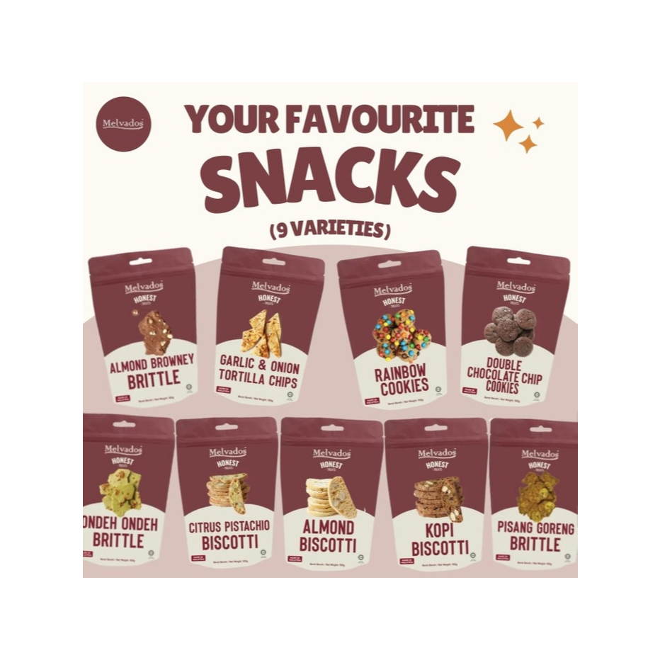 MELVADOS COOKIES/BISCOTTI/BRITTLE Almond Browney*Double Choco*Almond ...