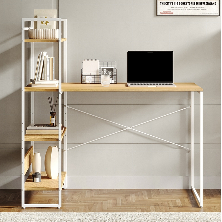 120CM Computer Desk With Book Shelf Study Table Writing Desk Office ...