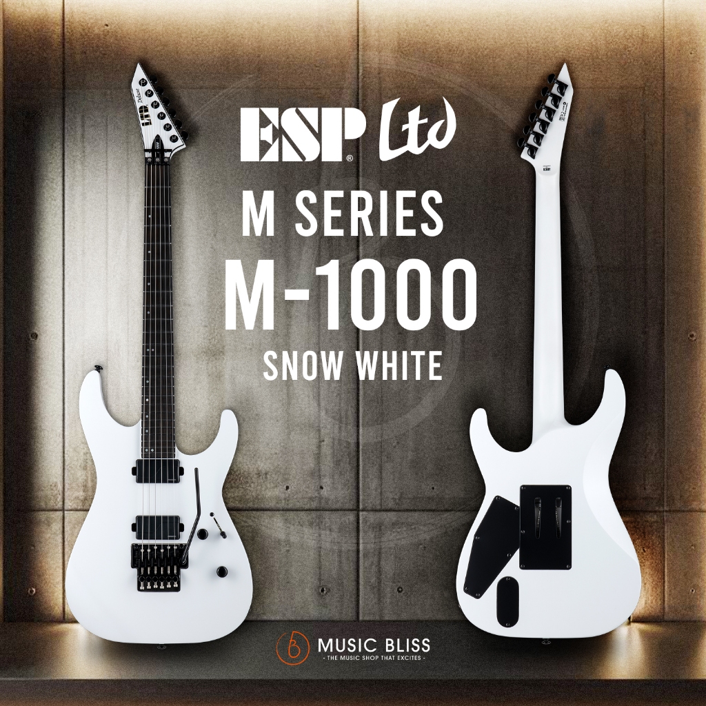 ESP LTD M-1000 Electric Guitar - Snow White / Candy Apple Red (M1000SW ...