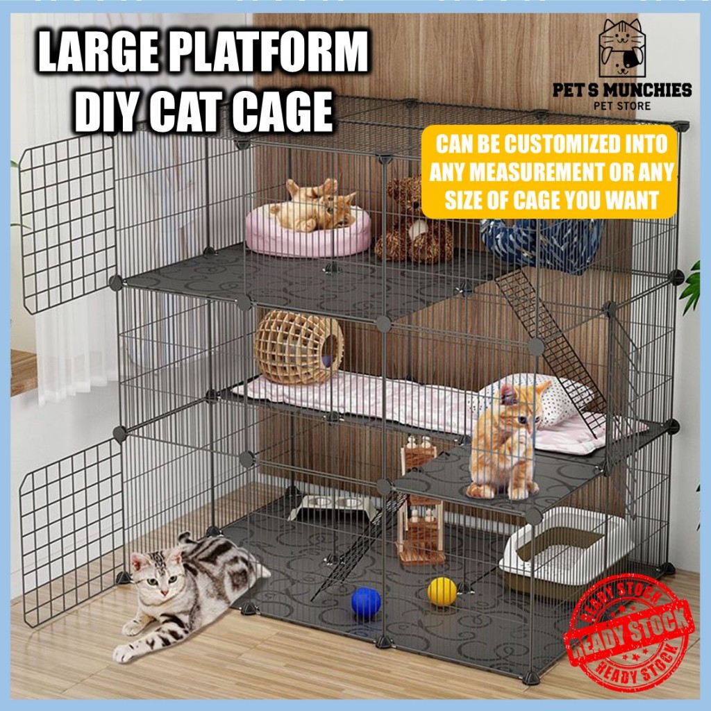 Large Platform DIY Cat Cage Sangkar Kucing Besar & Murah DIY Pet Cage ...