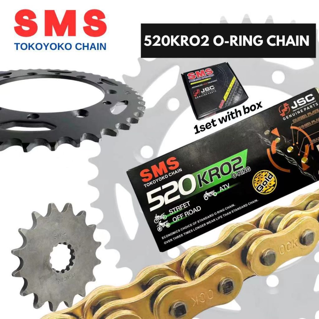 KAWASAKI ER6 / ER-6 / R-25 / SMS Sprocket 520 ( 1SET ) WITH 520 KRO2 O ...