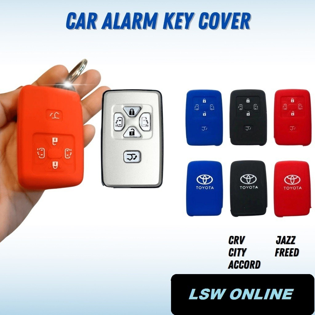 Car Alarm Remote Silicone Key Cover For Toyota Alphard Vellfire Estima ...