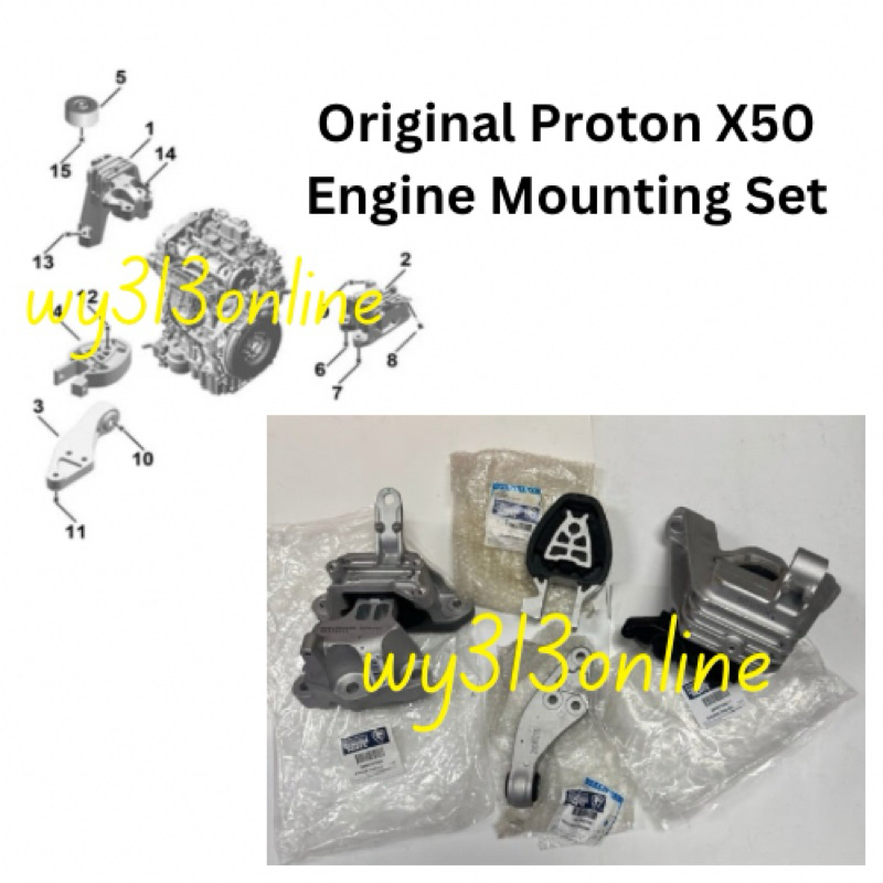 Original Proton X50 Engine Mounting Set (1set=4pcs) | Shopee Malaysia