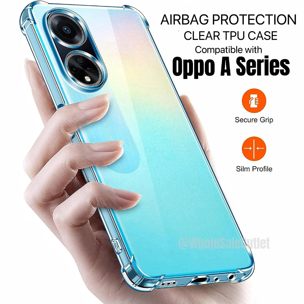 Oppo A3X A18 A38 A16 A16k A98 A78 A58 A79 A96 A17 A17k A54 A76 A57 A77 A74 5G 1.5mm Transparent ...