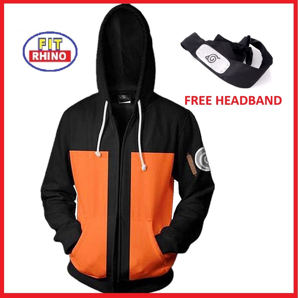 [ Fitrhino ] Jacket Dewasa Naruto Hokage Zipper Hoodies costume anime ...