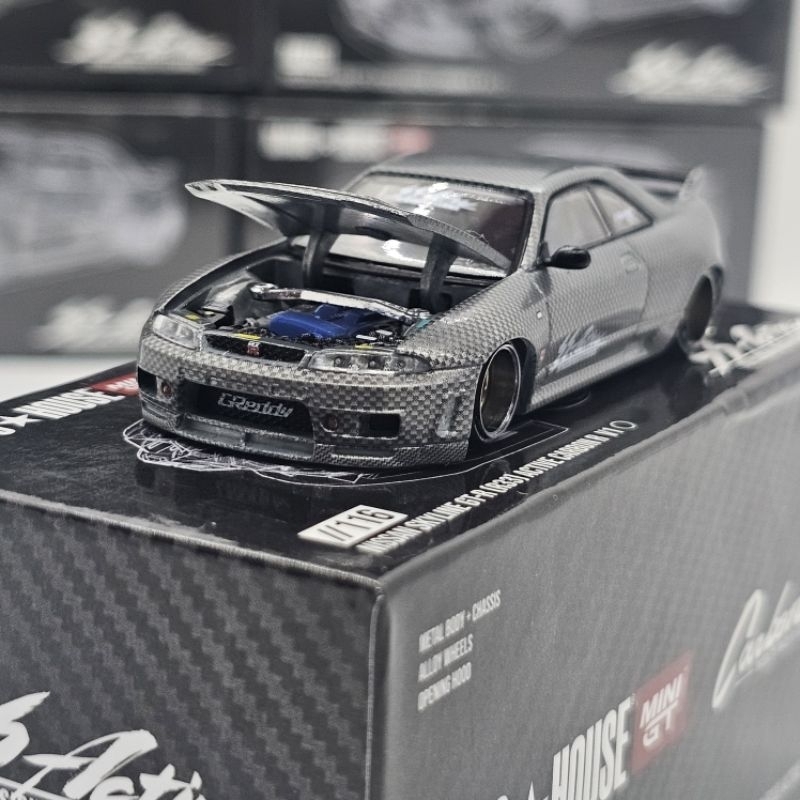 CHASE KAIDO HOUSE MINI GT NISSAN SKYLINE GTR R33 CARBON FIBER LIMITED ...