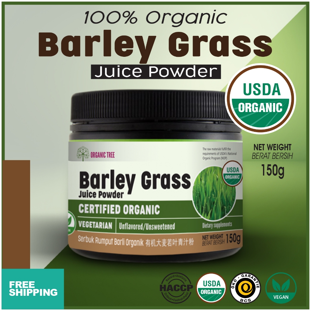 ORGANIC TREE 100% Organic Barley Grass Powder 150g 有机 大麦若叶 青汁粉 Serbuk ...