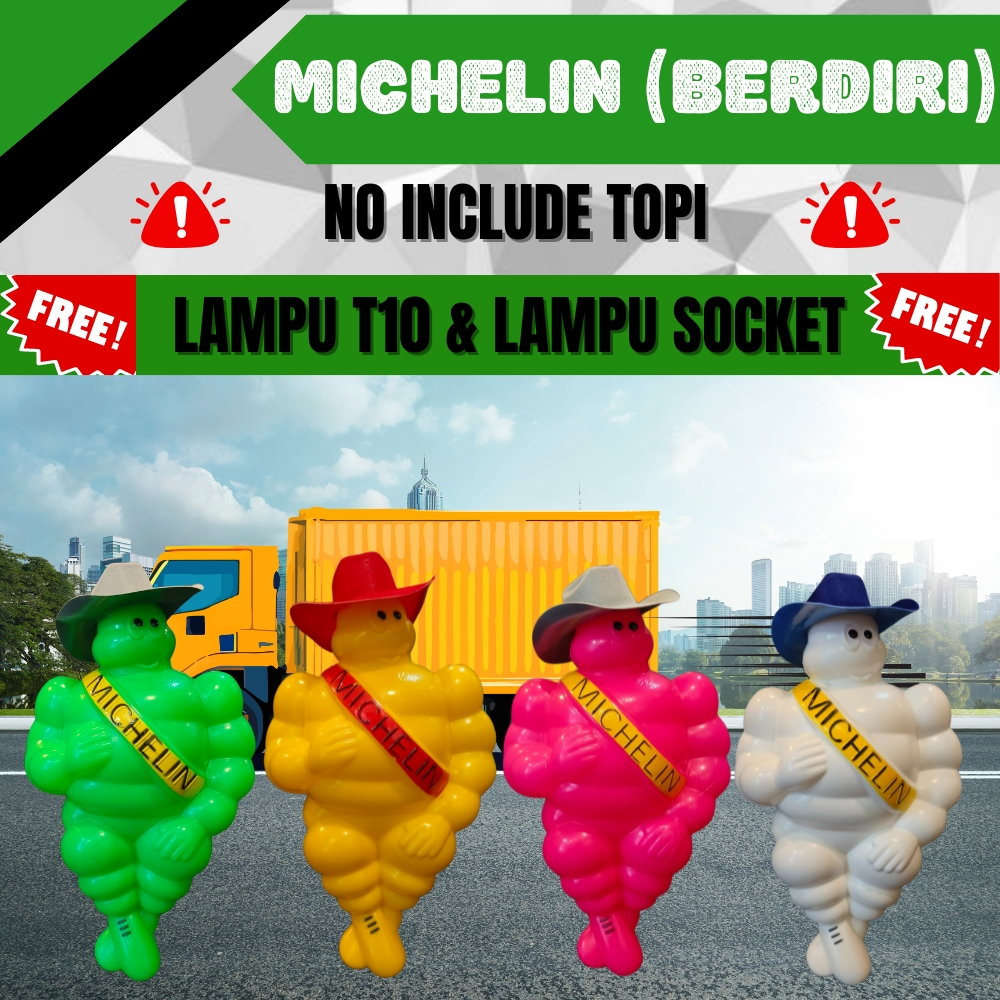 BEACON Patung Michelin Man Viral Lori Standing Posture LED Accessories ...