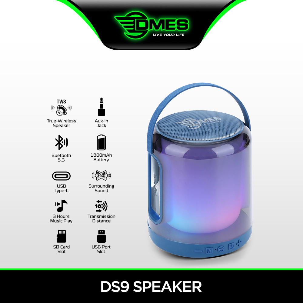 DMES DS6 / DS8 DS9 Wireless Stereo Around V5.1 Bluetooth Speaker with Transparent Design Surface ...