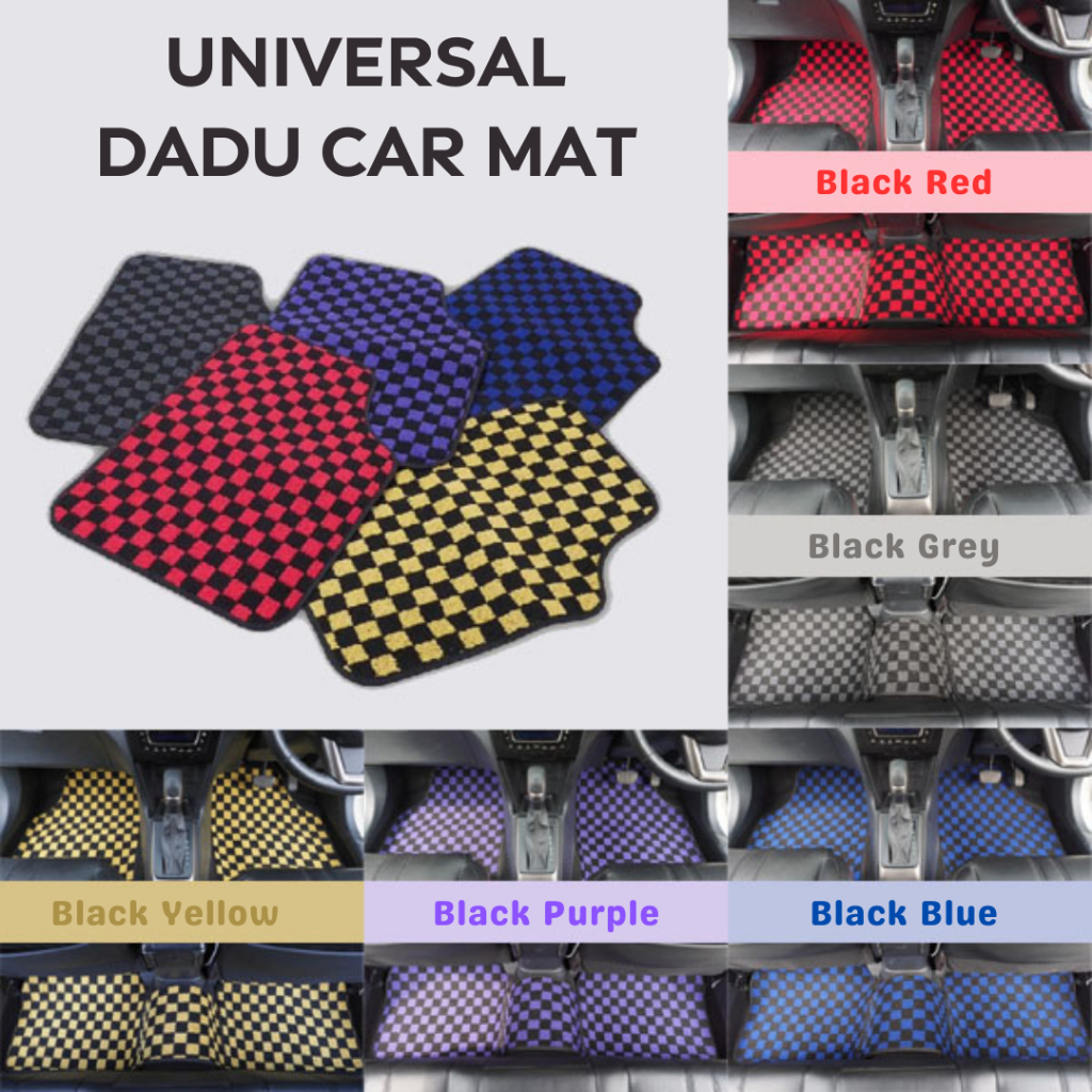 Universal Dadu Car Mat Carpet Karpet Checkmate Dadu Dice Set MYVI WIRA ...