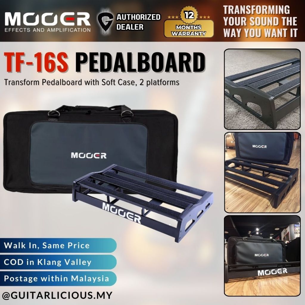 Mooer TF-16S Transformer Series Pedalboard with Soft Case ( TF16S / TF ...