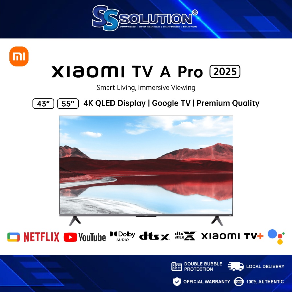 [NEW 2025] XIAOMI TV A 55" / A Pro 43"/55"/65" (2025) Supports Dolby ...