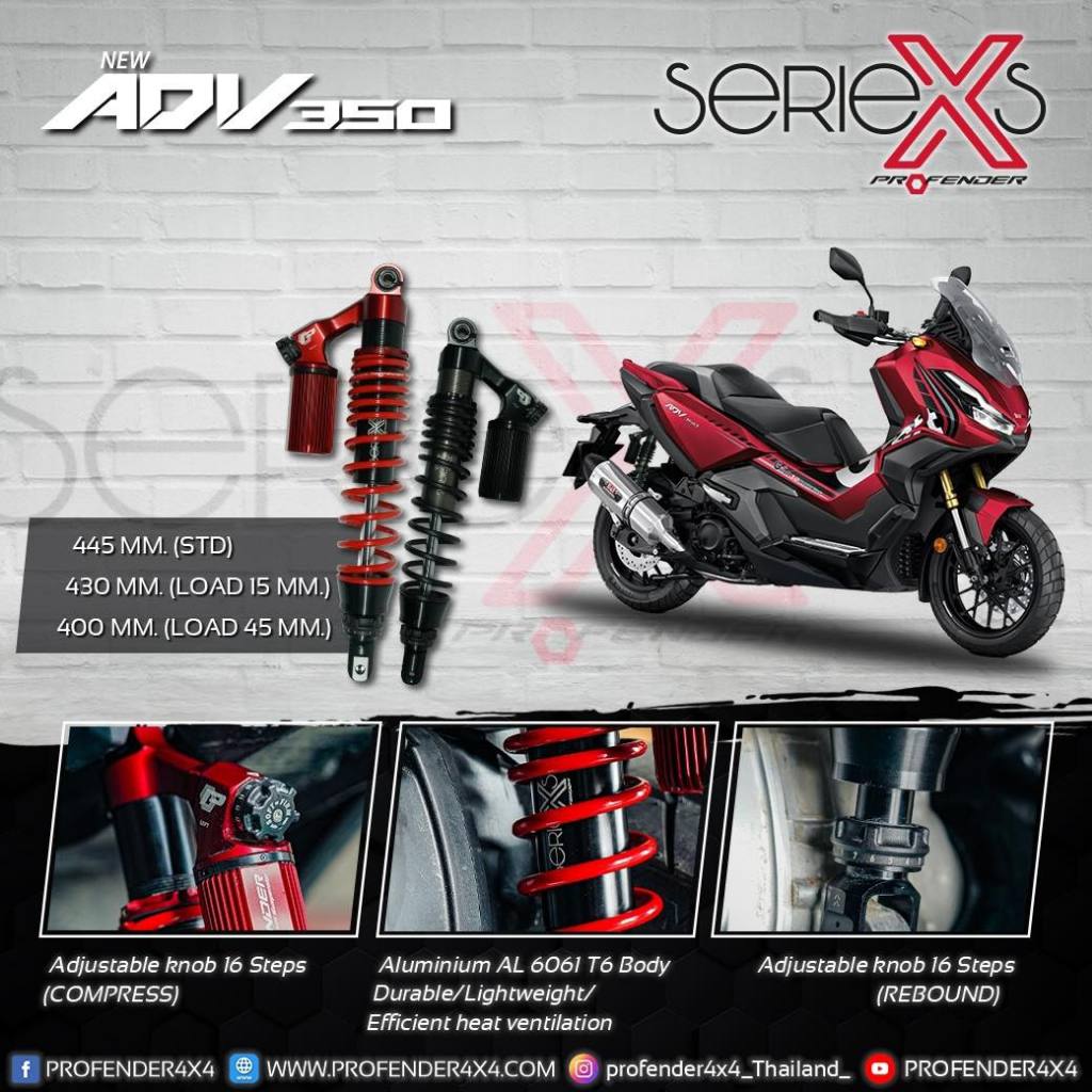 ADV350 ADV 350 ORIGINAL PROFENDER AIR SERIES Absorber Suspension 445MM ...