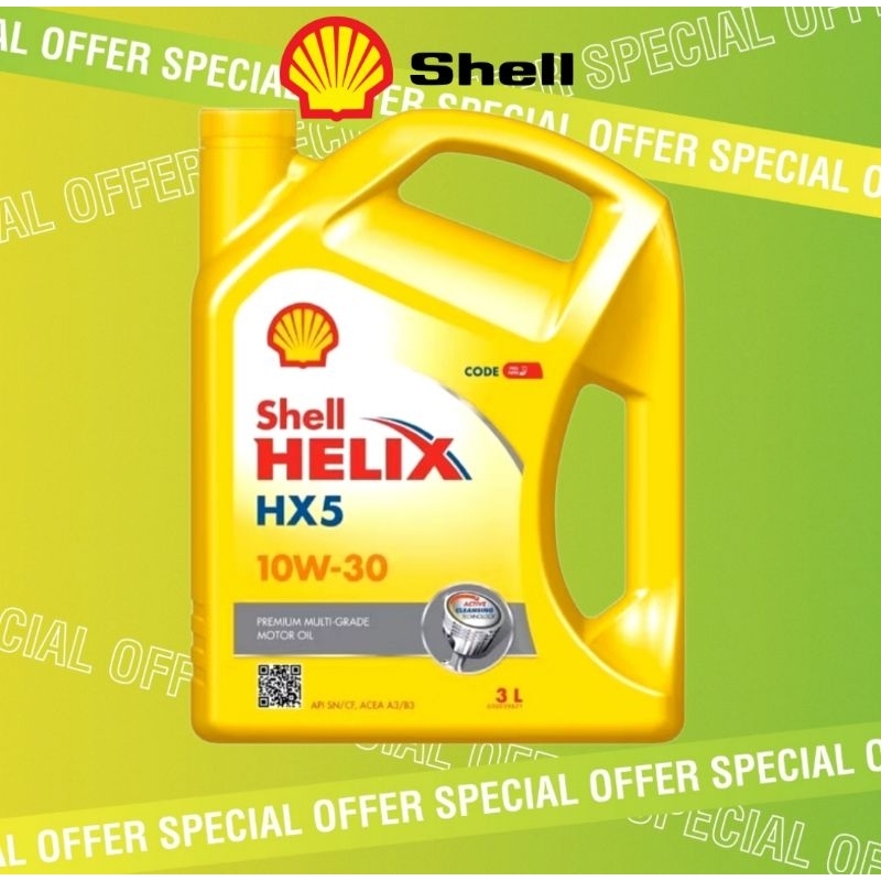Shell Helix HX5 10W30 premium mineral engine oil (3 liter) Myvi/Viva ...