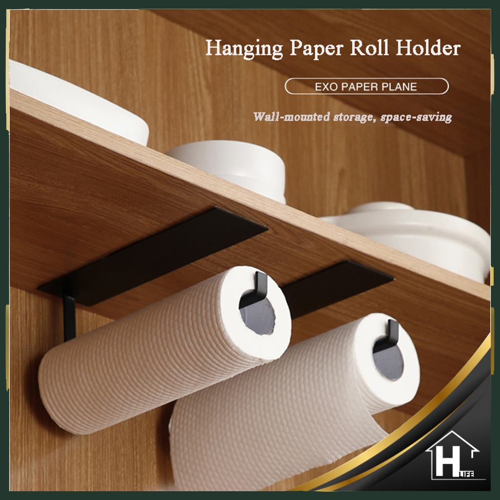 READY STOCK Tissue Holder Wall Mounted Paper Roll Towel Dishcloth ...