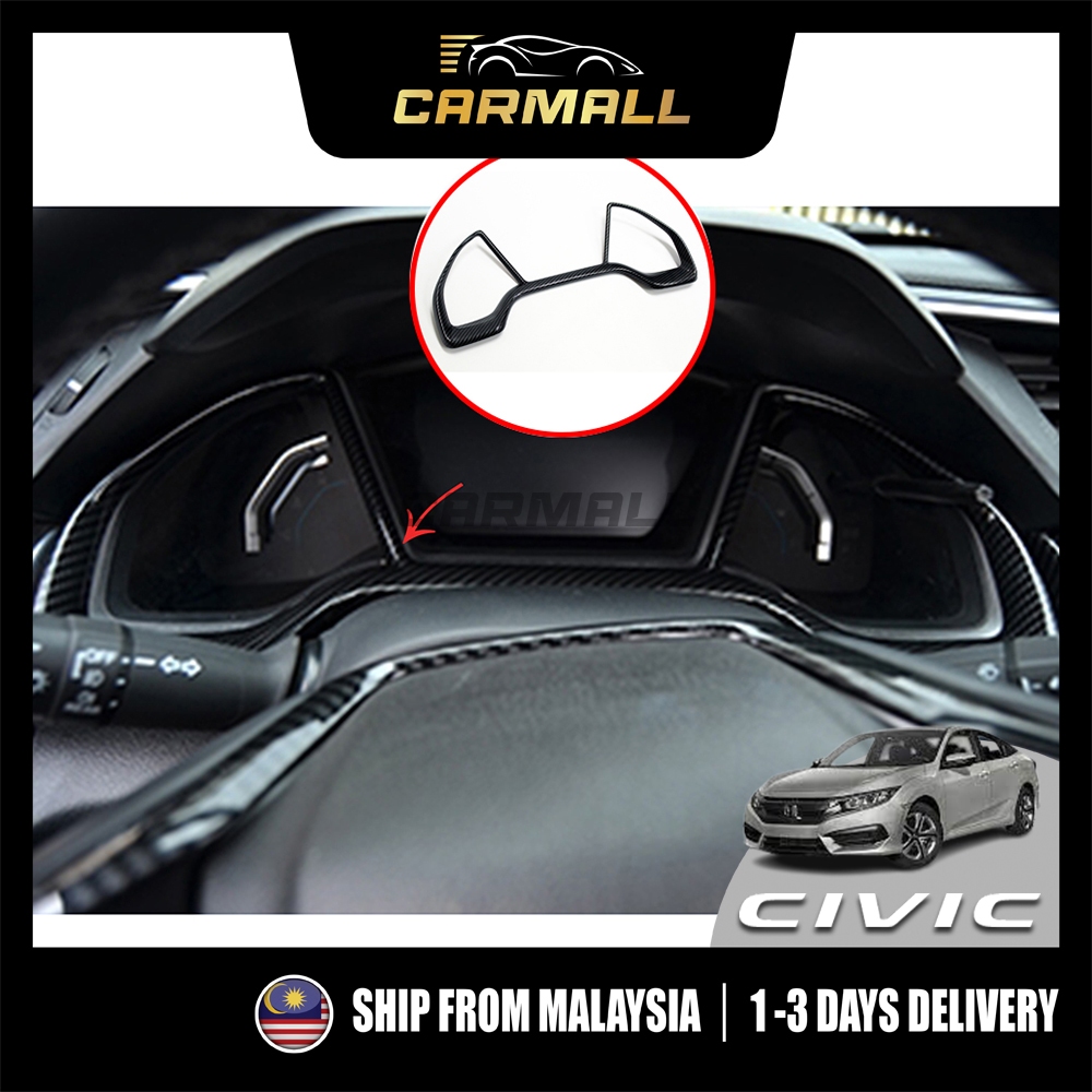 Honda Civic FC 10th Meter Carbon Lining Texture Dashboard Panel Frame ...