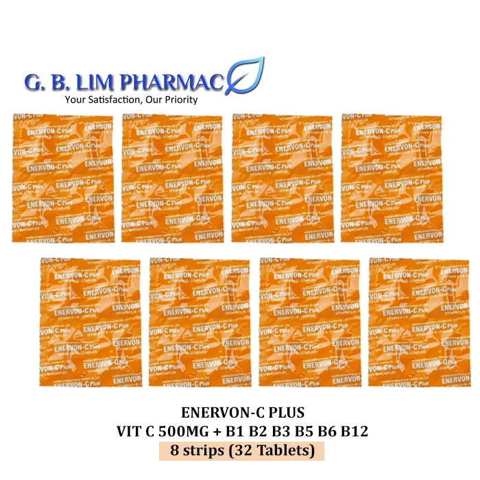 (EXP: 13-SEP-2026) ENERVON-C vitamin c + b complex 8 Strips (32 Tablets ...