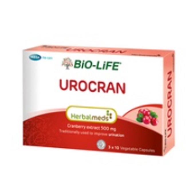 BIO-LIFE UROCRAN HERBALMEDS CRANBERRY EXTRACT 500MG 10'S (EXP:01/2026 ...