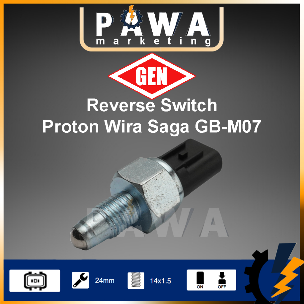 Gen 100% Authentic Reverse Switch Button Sensor 2Pin Proton Wira Saga ...