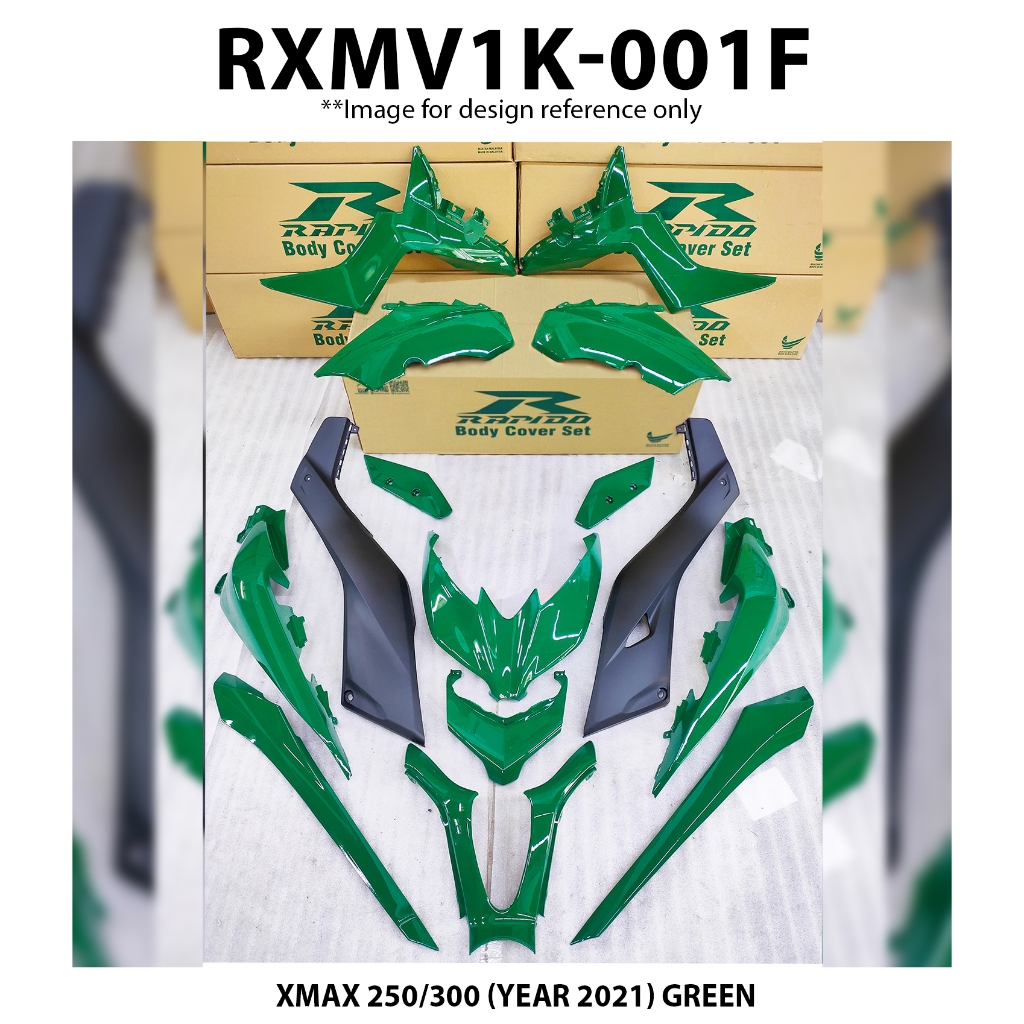 Cover Set Rapido Yamaha XMAX 250 / 300 Year 2021 NO STICKER WHITE/RED ...