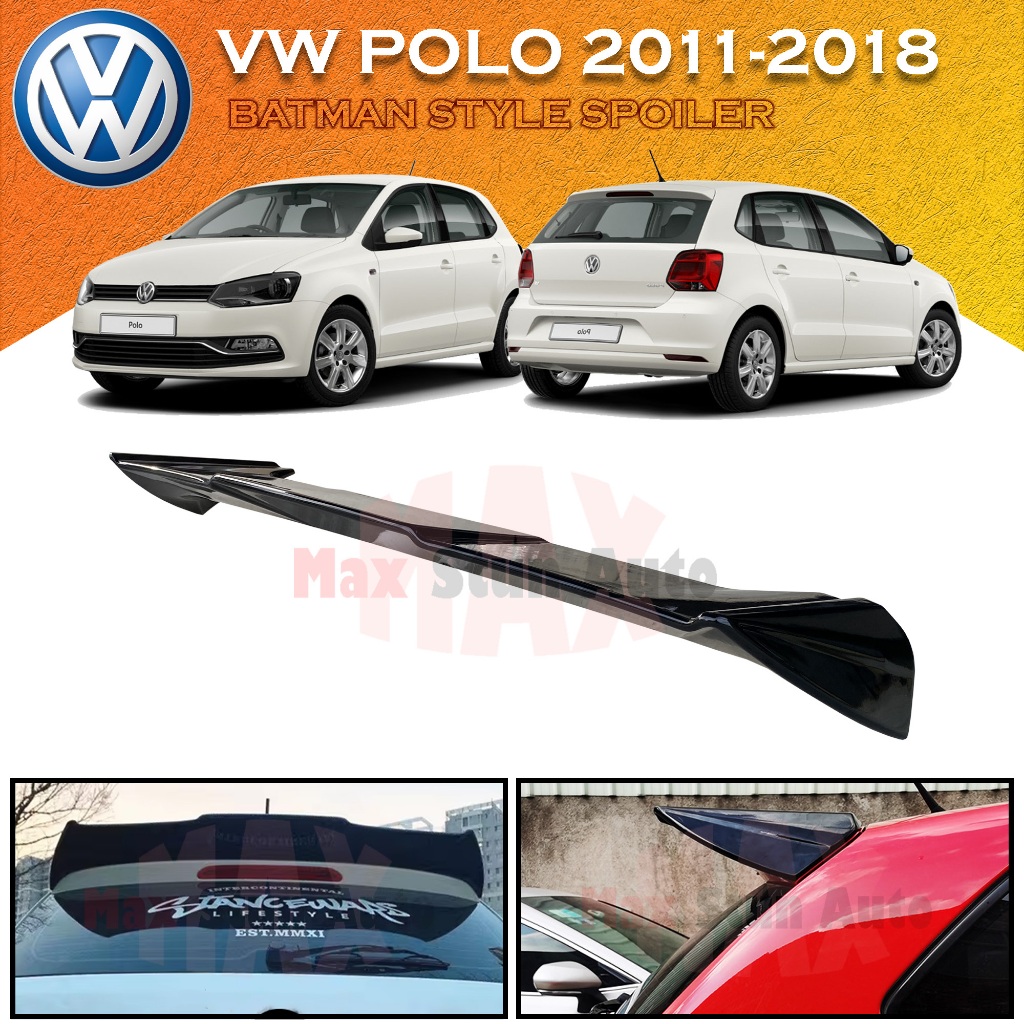 VOLKSWAGEN POLO 2014-2018 BATMAN STYLE REAR ROOF SPOILER VW POLO MK5 ...