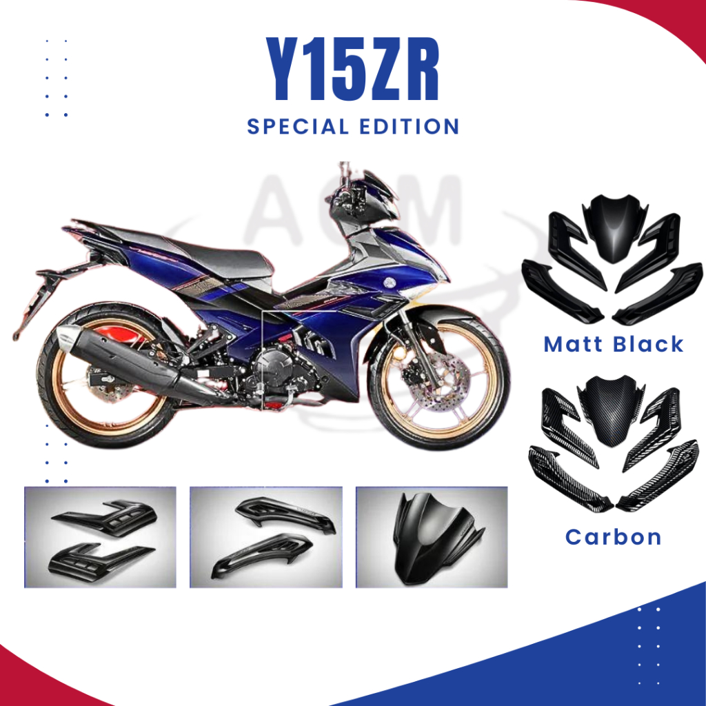 YAMAHA Y15ZR Special Edition SE BATMAN Custom Visor Front Inner Top Set ...