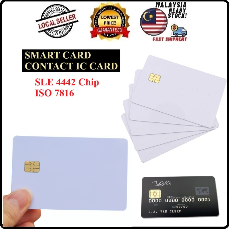 Smart Card Contact IC Card 4442 SLE4442 Chip ISO7816 PVC Smart IC Card ...