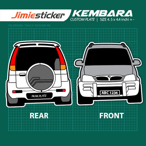 Sticker Kereta Kembara, Sticker Belakang Perdua Kembara, Custom Sticker ...