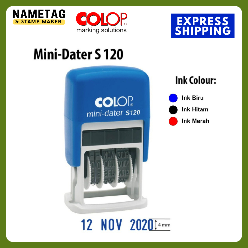 COLOP Mini-Dater S 120 / Cop Tarikh for Office teacher for Use | Shopee ...