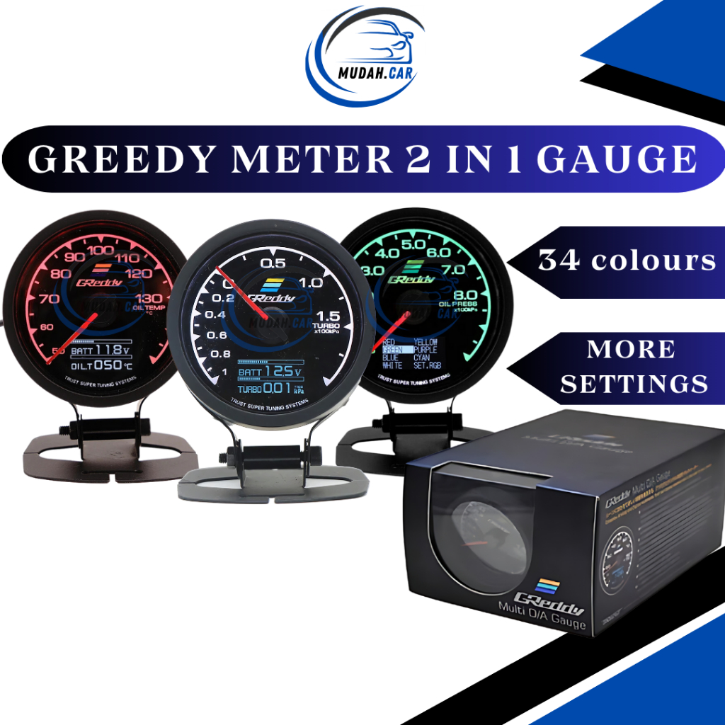 Greedy Meter Multi Gauge RPM / Volts / Vacuum / Water Temop / Oil Press ...