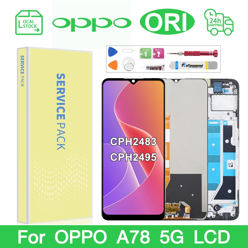 For OPPO A78 5G CPH2483 LCD TOUCH SCREEN GLASS DIGITIZER REPLACEMENT ...