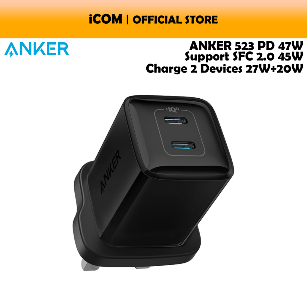 Anker 523/323/312 GaN Charger (PD 47W/33W/25W/20W) - Support Samsung Super Fast Charging 2.0/iOS ...