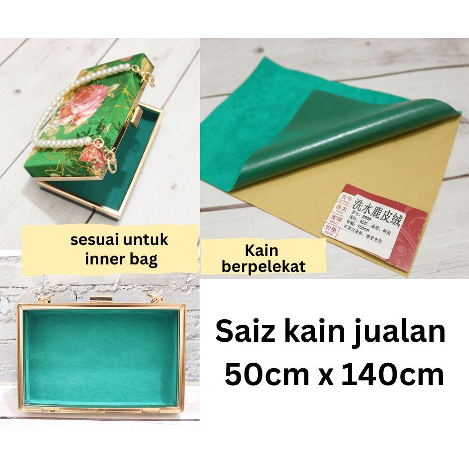Kain baldu bergam berpelekat dan tanpa gam fabric sticker velvet untuk ...
