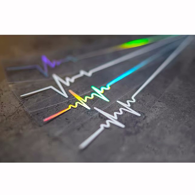 2pcs set 2design car heartbeat sticker bumper sticker windscreen body ...