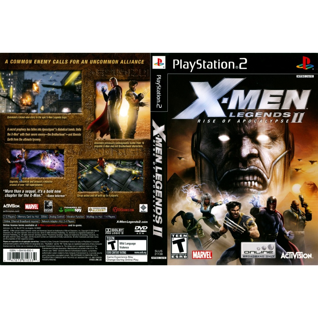 PS2 DVD Games X-Men Legends II - Rise of Apocalypse | Shopee Malaysia