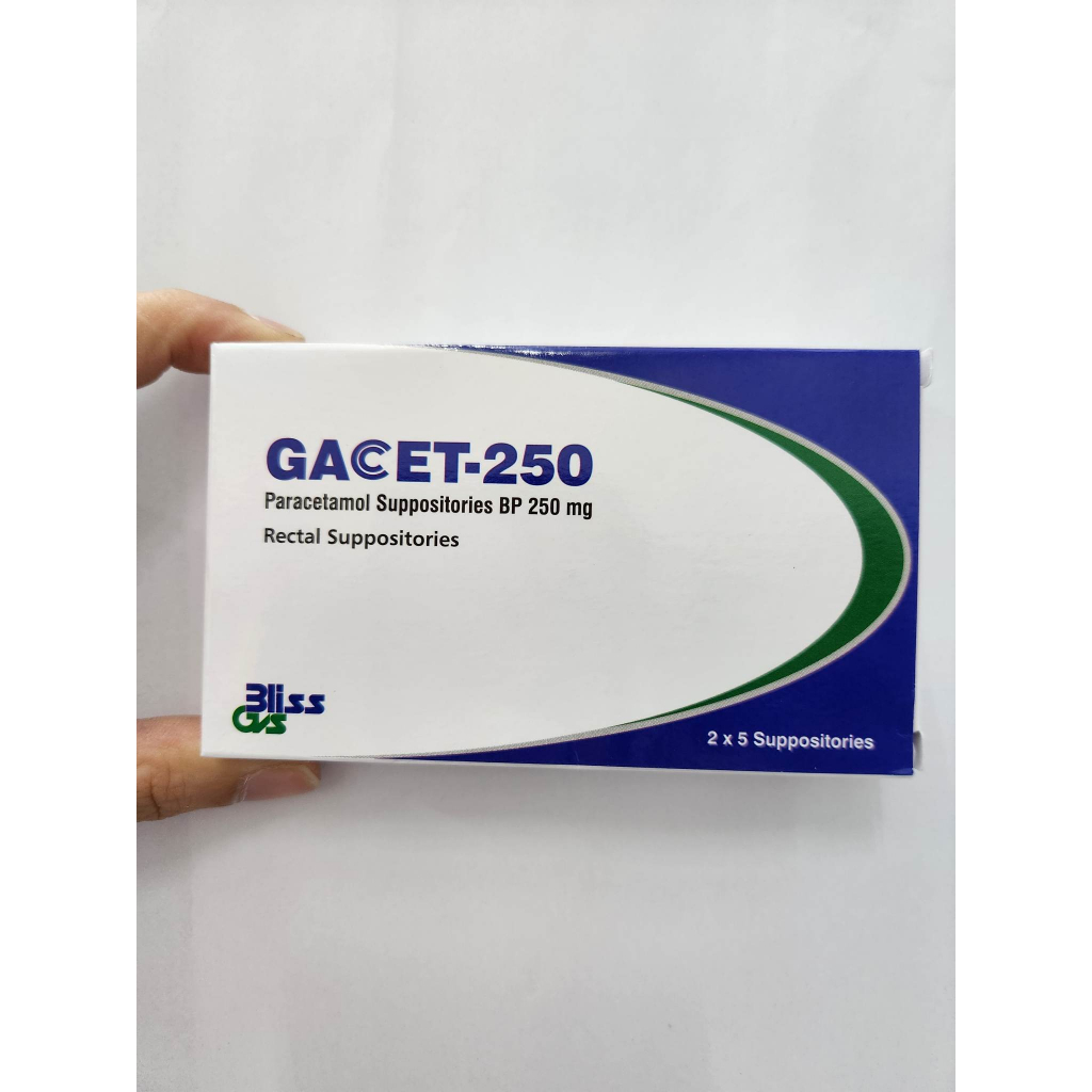 GACET-250 PARACETAMOL SUPPOSITORIES BP 250MG 2X5'S(1 BOX) | Shopee Malaysia
