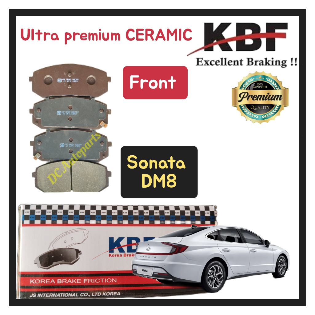 (MADE IN KOREA) KBF BRAKE PAD ULTRA PREMIUM CERAMIC FRONT HYUNDAI SONATA DN8 2022 > 1SET/4PCS ...